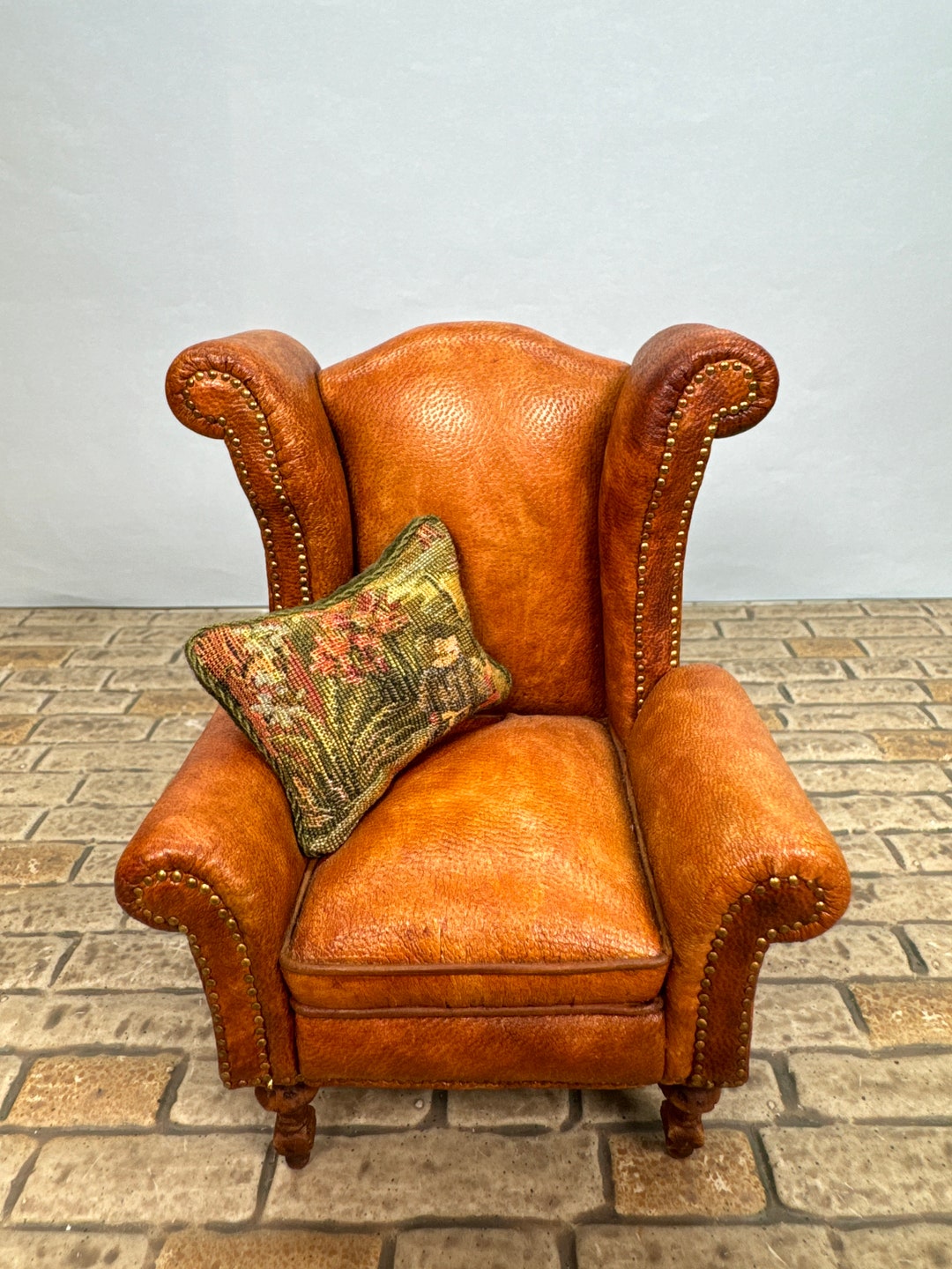 Copper grove rab leather nailhead armchair store