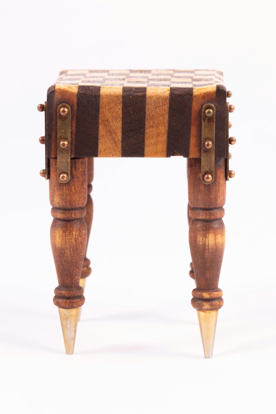 Dollhouse Miniature ~ Artisan Made Inlay Butchers Block With Beautiful ...