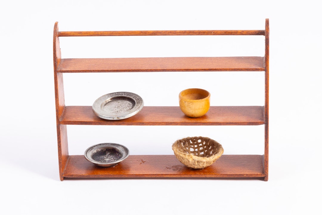 Dollhouse Miniature George Hoffman Upper Kitchen Shelf With Accessories ...