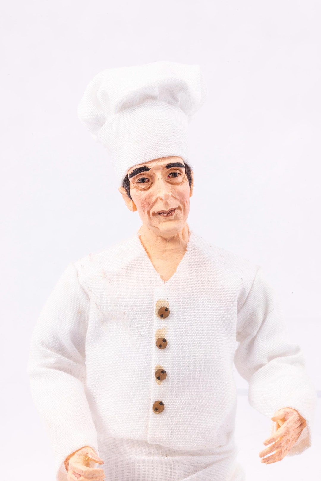 Dollhouse Miniature ~ Hand Sculpted Marcia Backstrom Mold Chef Cook ...