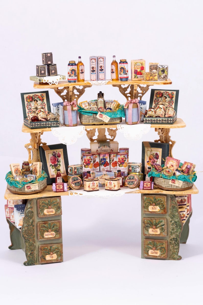Dollhouse Miniature ~ Decorated Large Fancy Shop Display Boxed Cookies ...