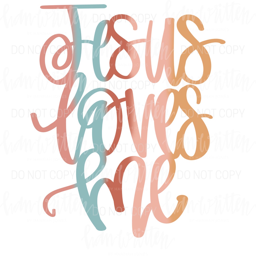 Jesus Loves Me Png Design Cute Kids Faith Design for Sublimation - Etsy