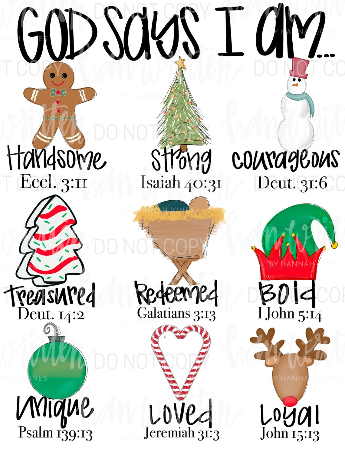God Says I Am | God Says I Am Boy Design | Kids Christmas Design | God ...