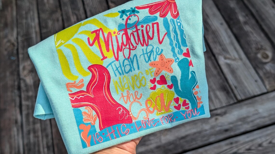 Mermaid Bible Verse PNG: Boho Christian Sublimation Design (digital ...