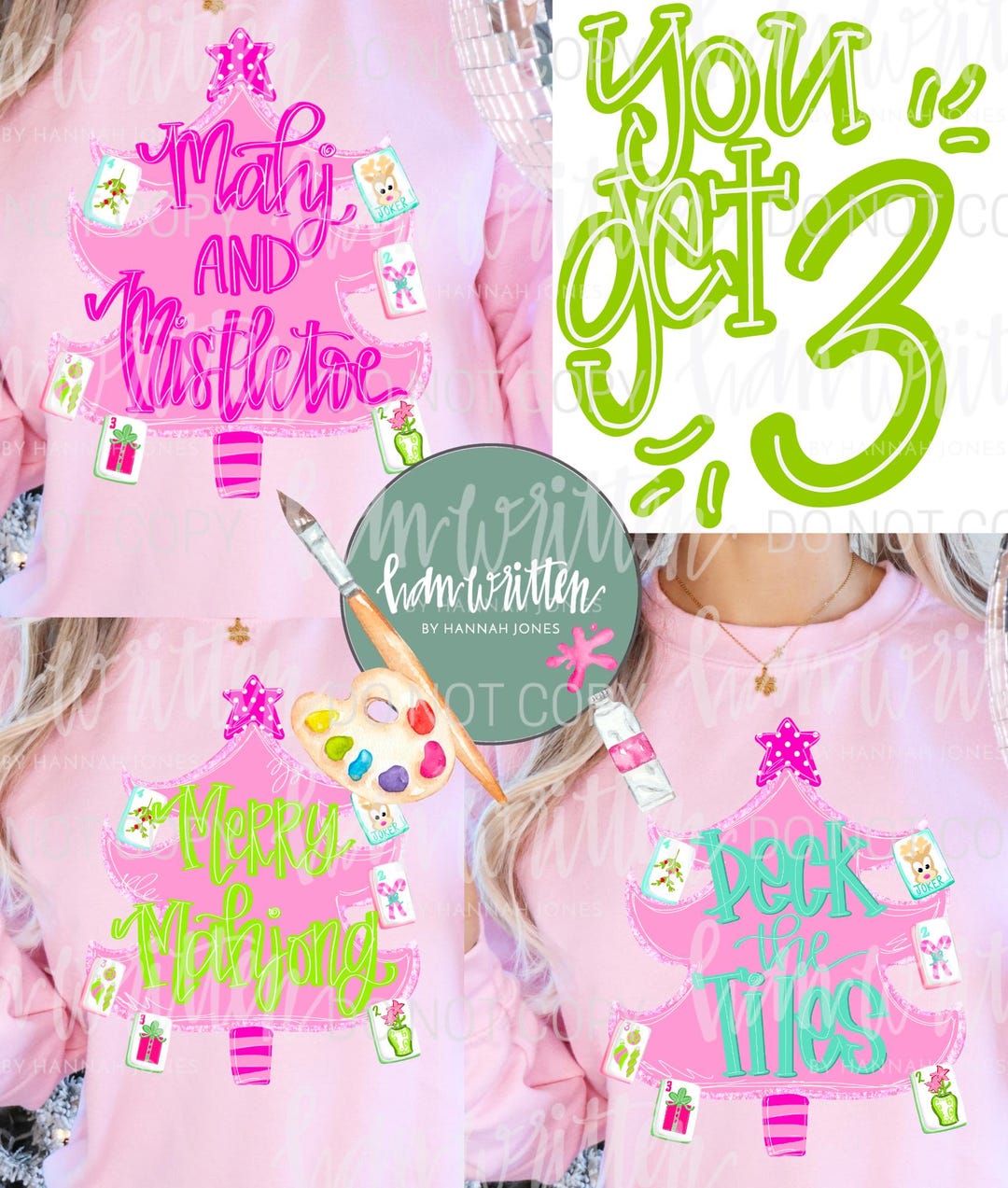 Mahjong Christmas Clipart: Holiday Mahj Tiles (digital Designs, PNG) - Etsy