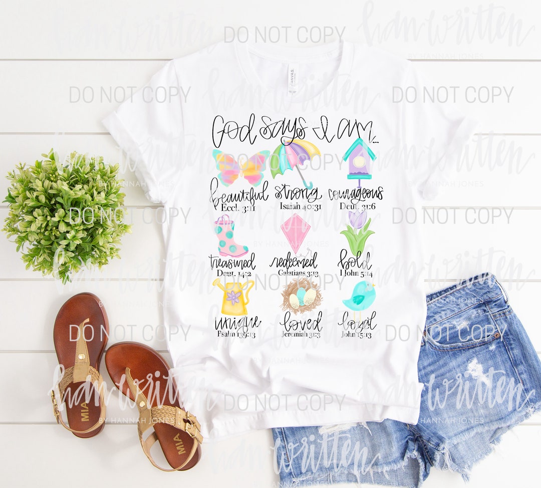 God Says I Am | God Says I Am Spring | God Says I Am Easter Png Design ...