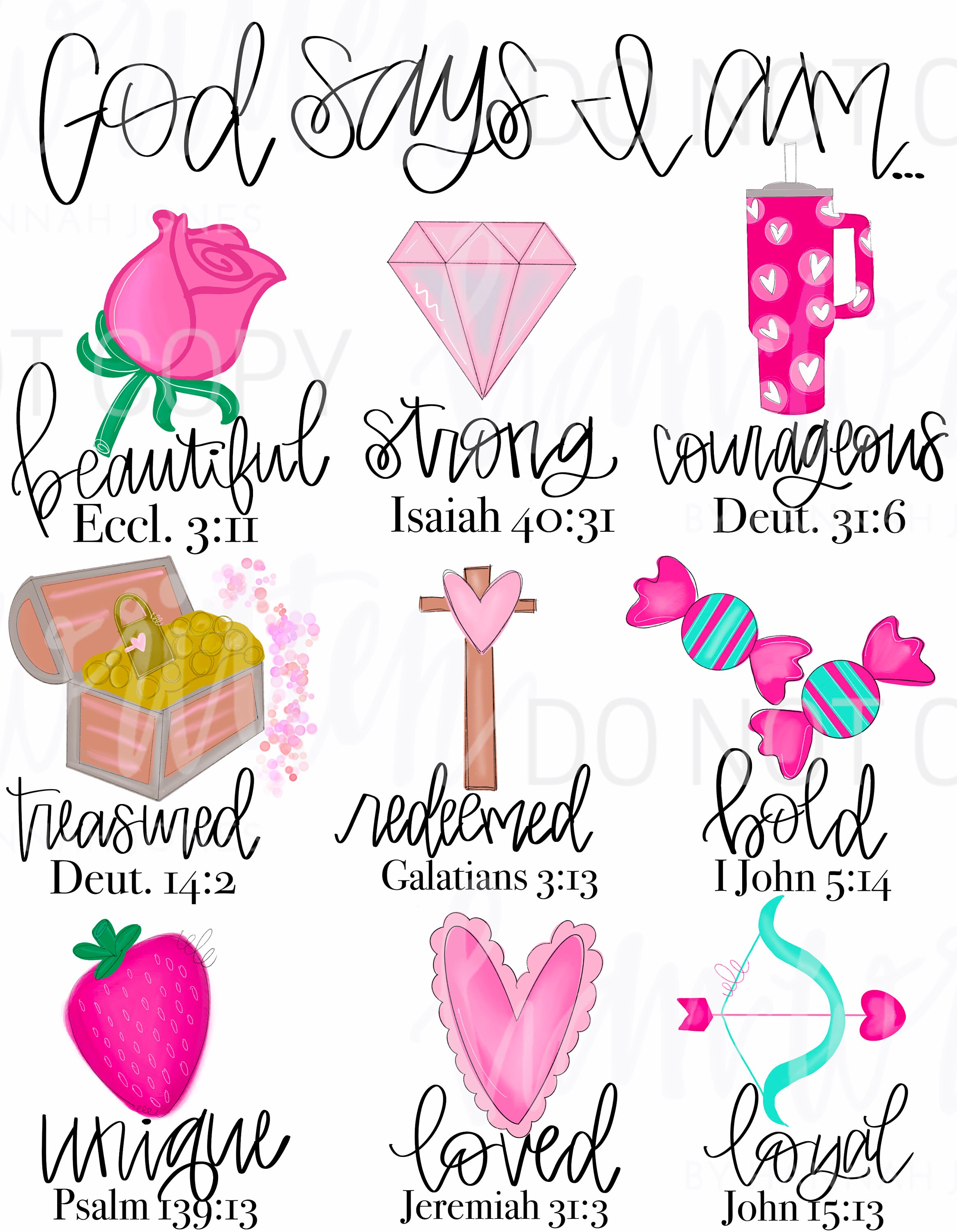 God Says I Am | God Says I Am Girl Design | Kids Valentines Design ...
