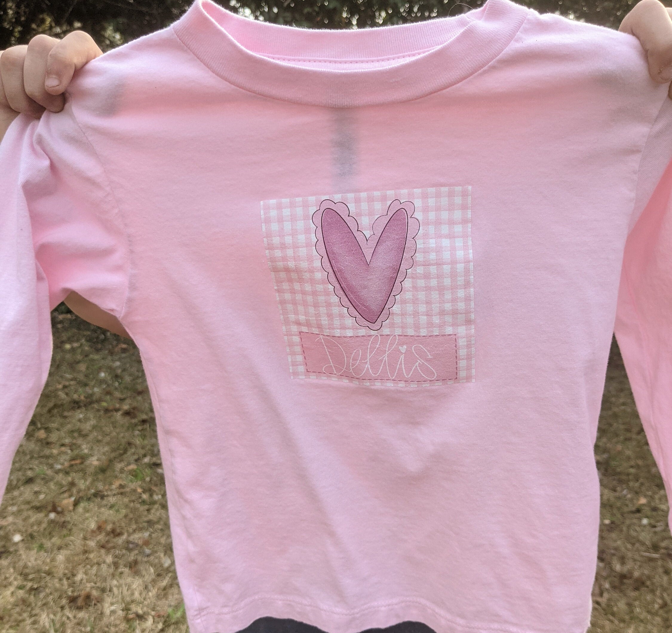 Cute Girly Heart | Faux Appliqué Heart Design | Valentines Png | Girly ...