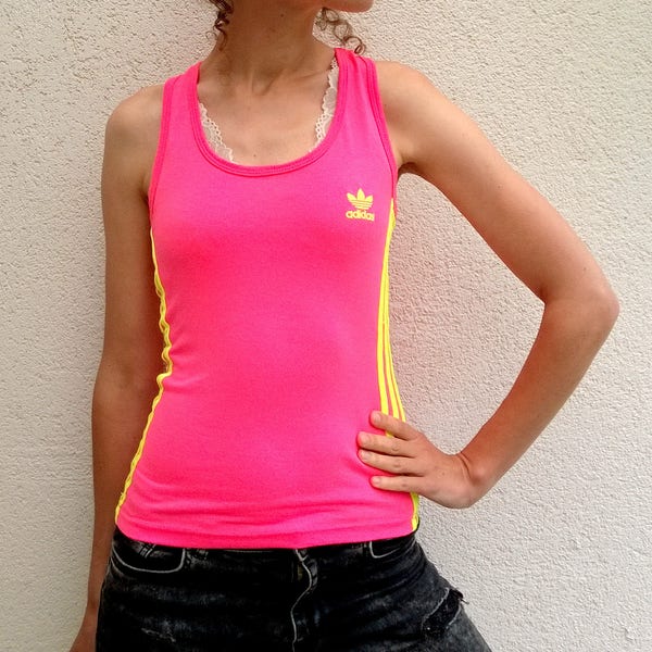 Neon Pink Tank Top - Etsy