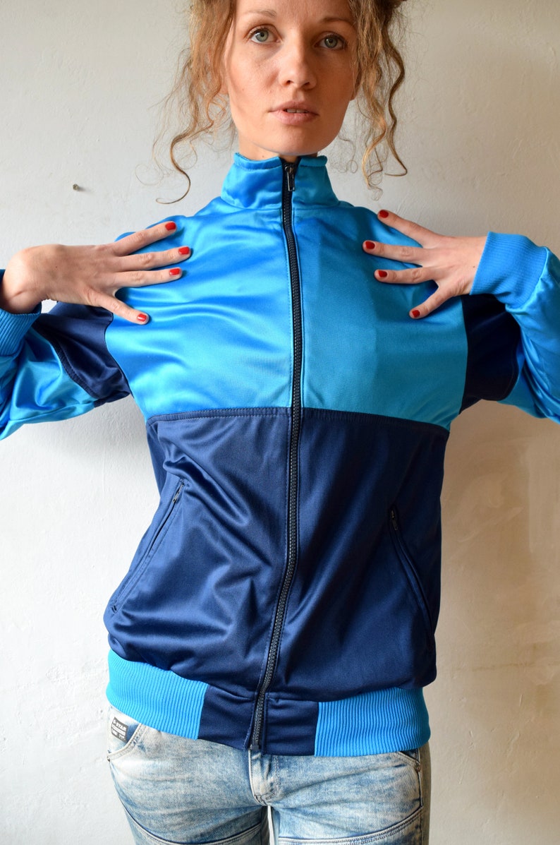 Blue Workout Jacket, Vintage Windbreaker, Running Jacket, Men Outdoor ...