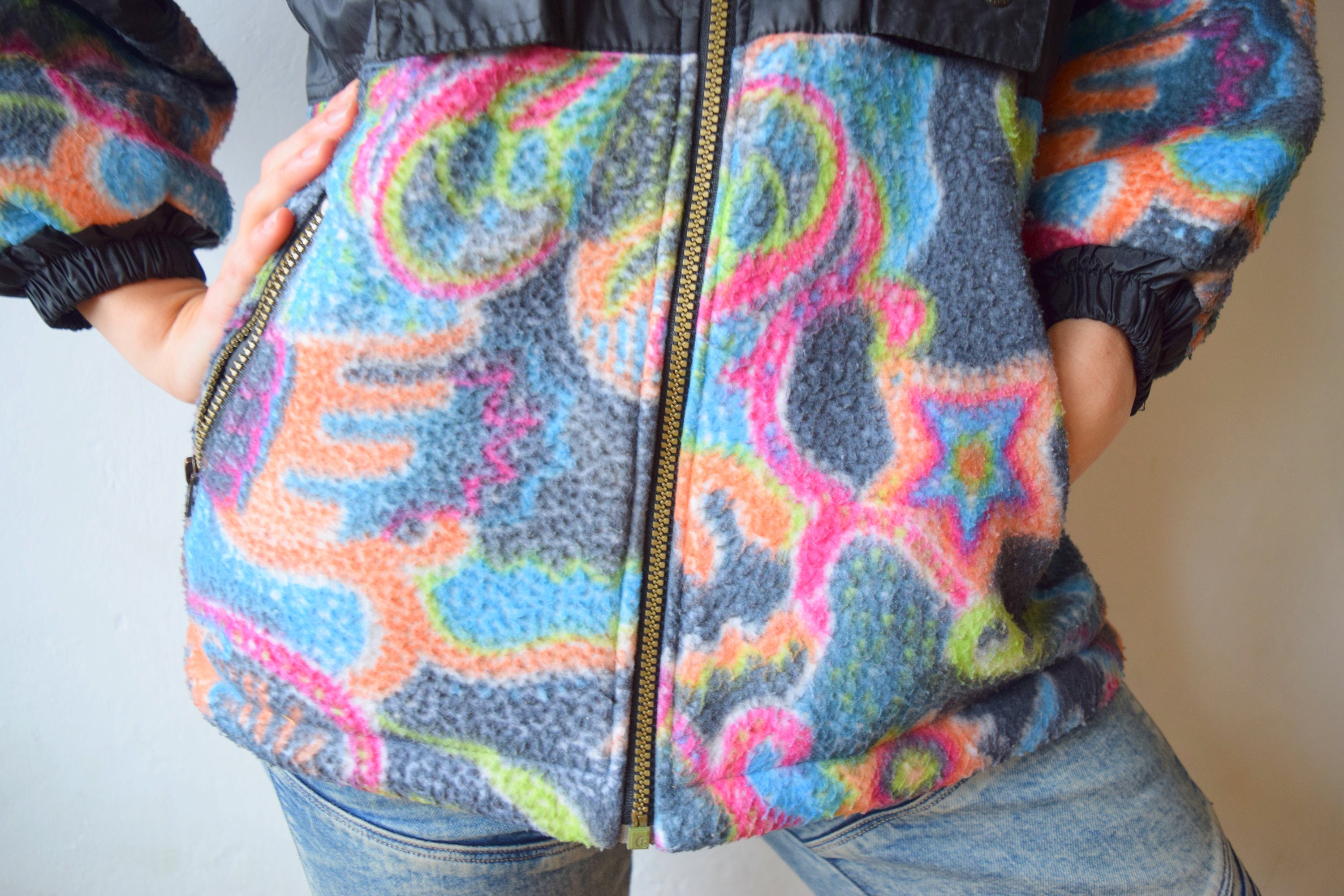 Vintage Ski Jacket Women Snow Jacket Colorblock Winter - Etsy