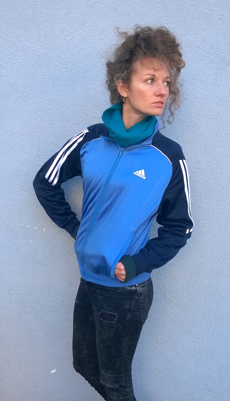 Blue ADIDAS Workout Jacket, Neon Tracksuit, Bomber Jacket, Outdoor ...