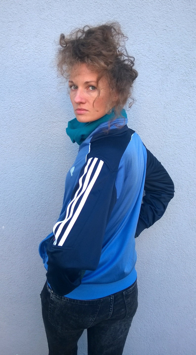 Blue ADIDAS Workout Jacket, Neon Tracksuit, Bomber Jacket, Outdoor ...