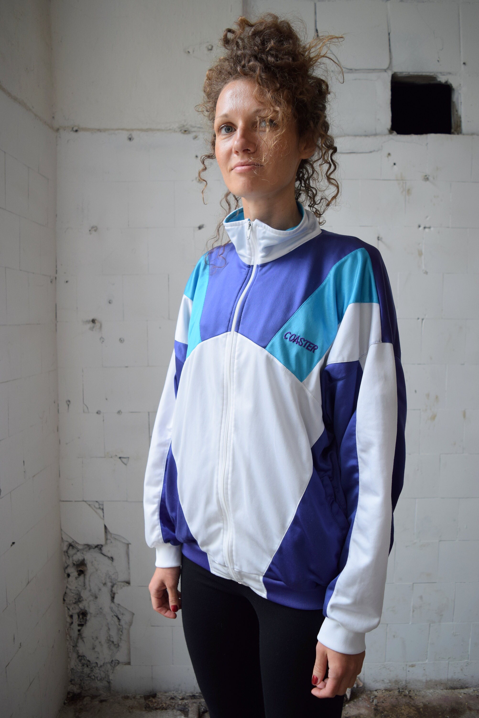 Vintage Windbreaker Purple Jacket Color Block Jacket Hiphop - Etsy