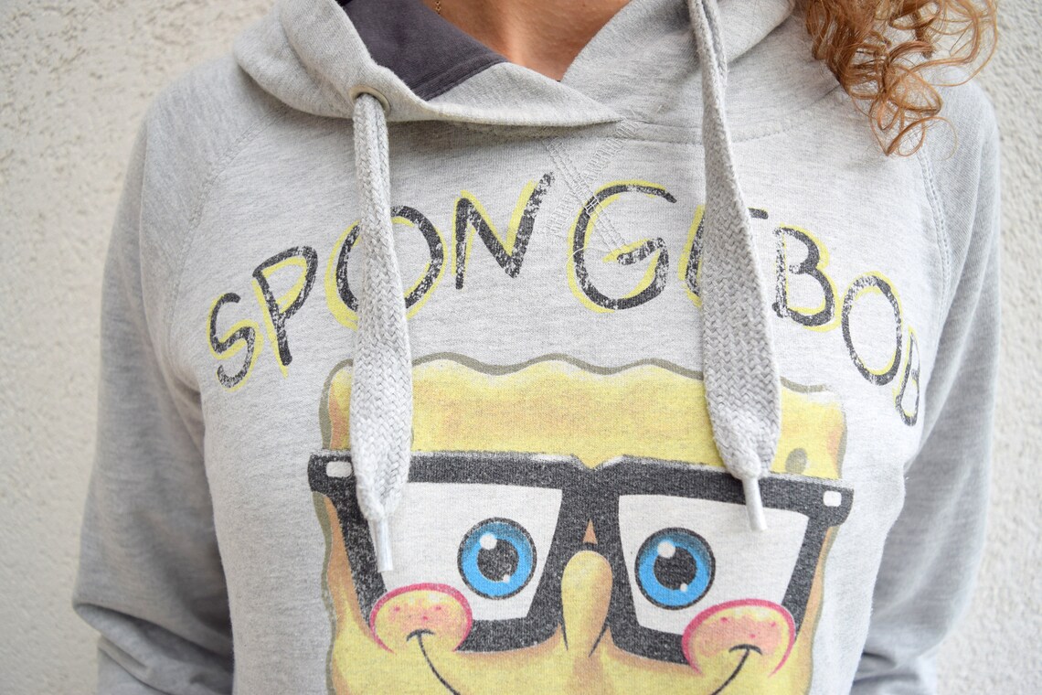 Gray SPONGEBOB Hoodie Hooded Jacket Women Pullover Men - Etsy