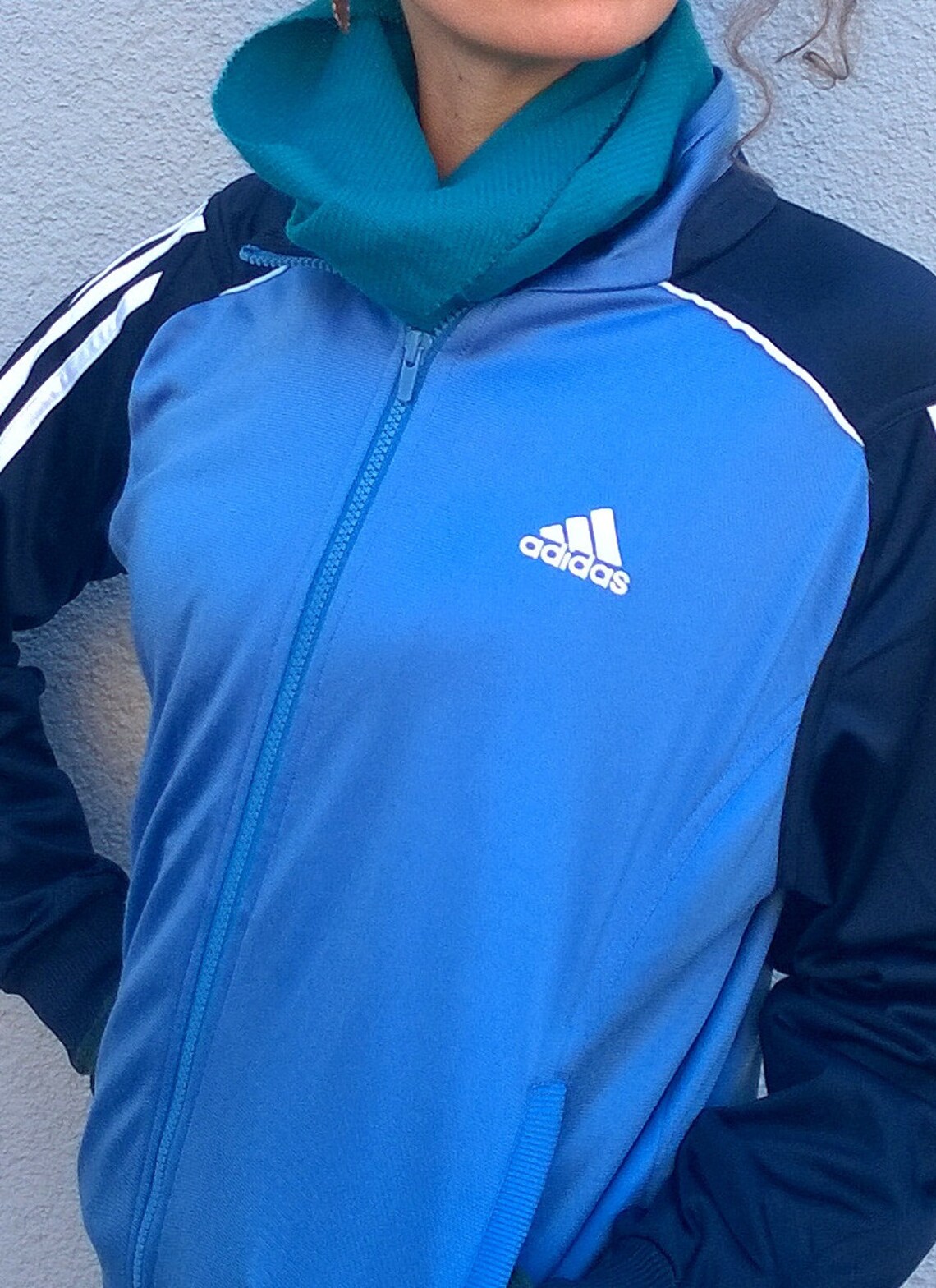 Blue ADIDAS Workout Jacket Neon Tracksuit Bomber Jacket - Etsy