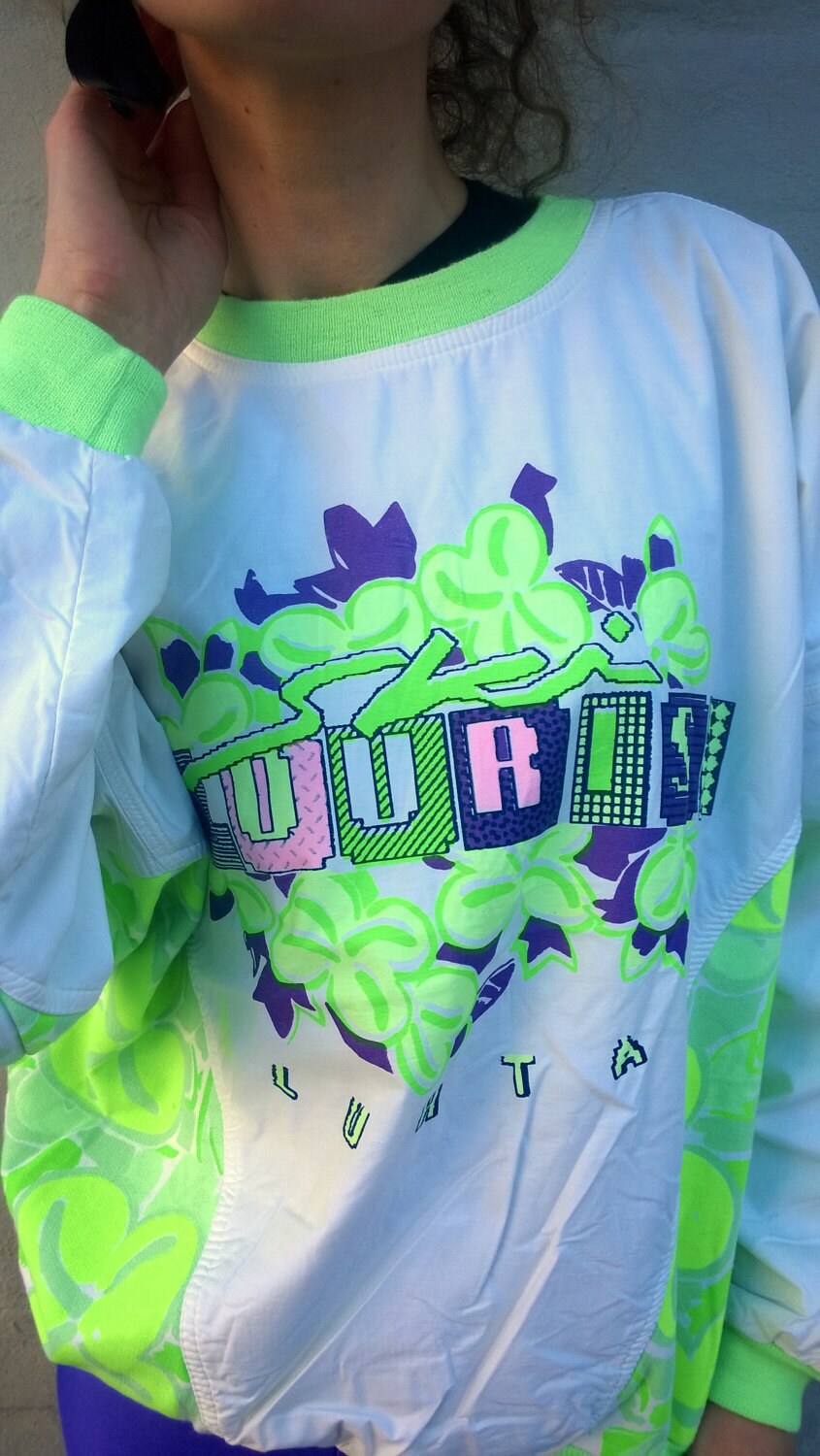 Suéter de neón vintage camiseta vintage de las mujeres | Etsy