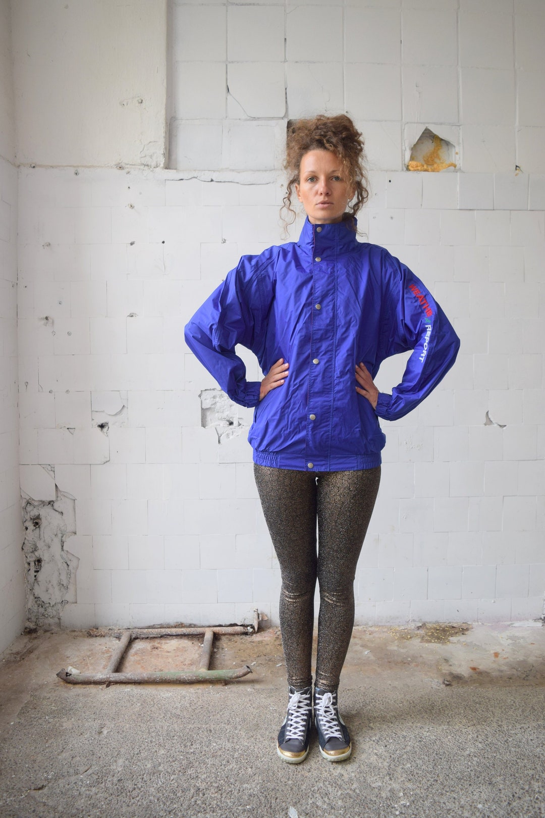 Purple WEATHER REPORT Jacket, Waterproof Jacket, Women's Windbreaker ...