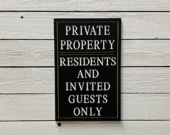 Private Guests Only Sign - Etsy