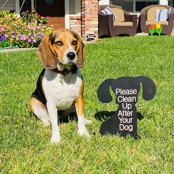 Please Clean After Your Dog Sign - Etsy