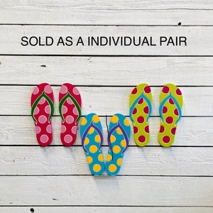 Polka Dot Flip Flops Summer Wooden Yard Art, Poolside, Garden Decor - Etsy