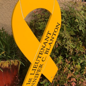 Military Yellow Ribbon/personalized Wood Sign/ Engraved Wood Sign ...