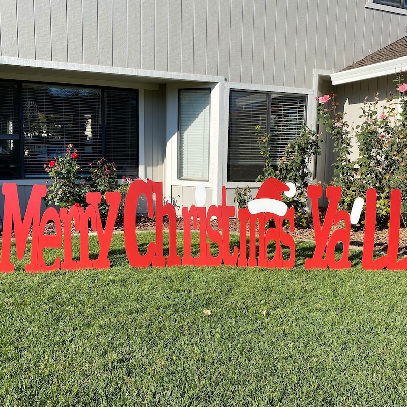 Large Lighted Outdoor Merry Christmas Sign - Etsy