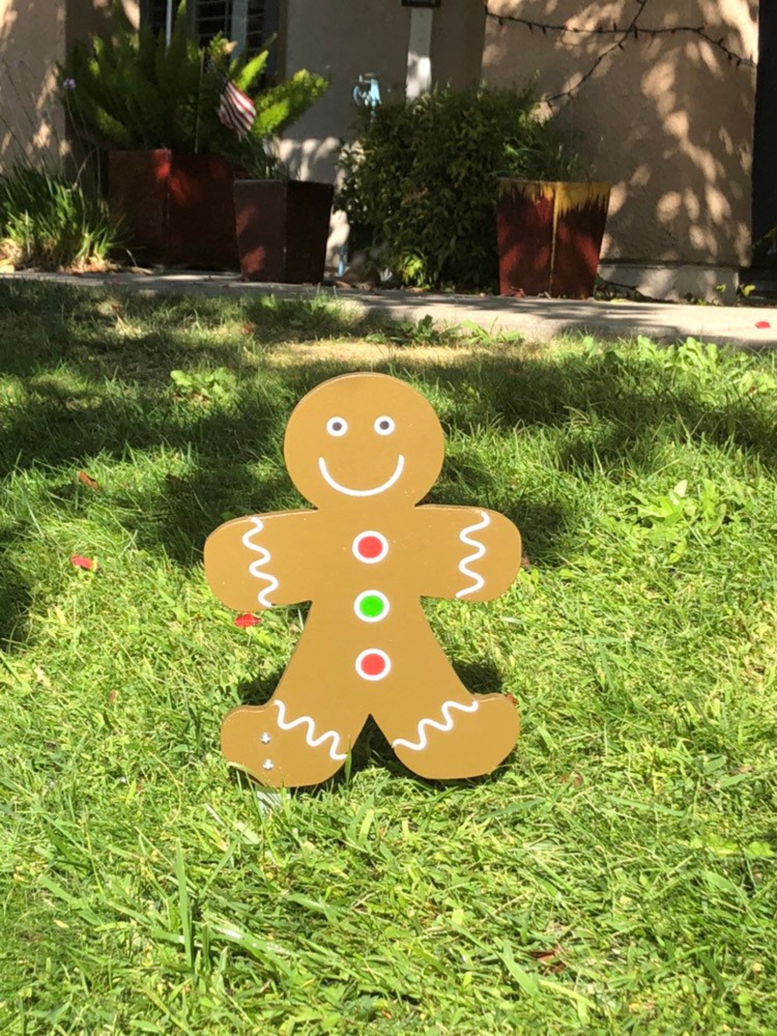 Gingerbread Man and Gum Drop Outdoor Christmas Holiday Yard | Etsy