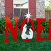 Noel Christmas Sign With Engraved Nativity Yard Art Sign Large - Etsy