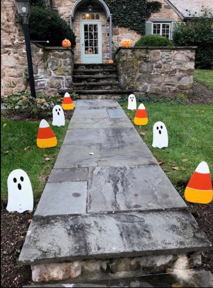 Ghost Walkway Sign Halloween Wood Engraved Yard Art Fall Decor - Etsy