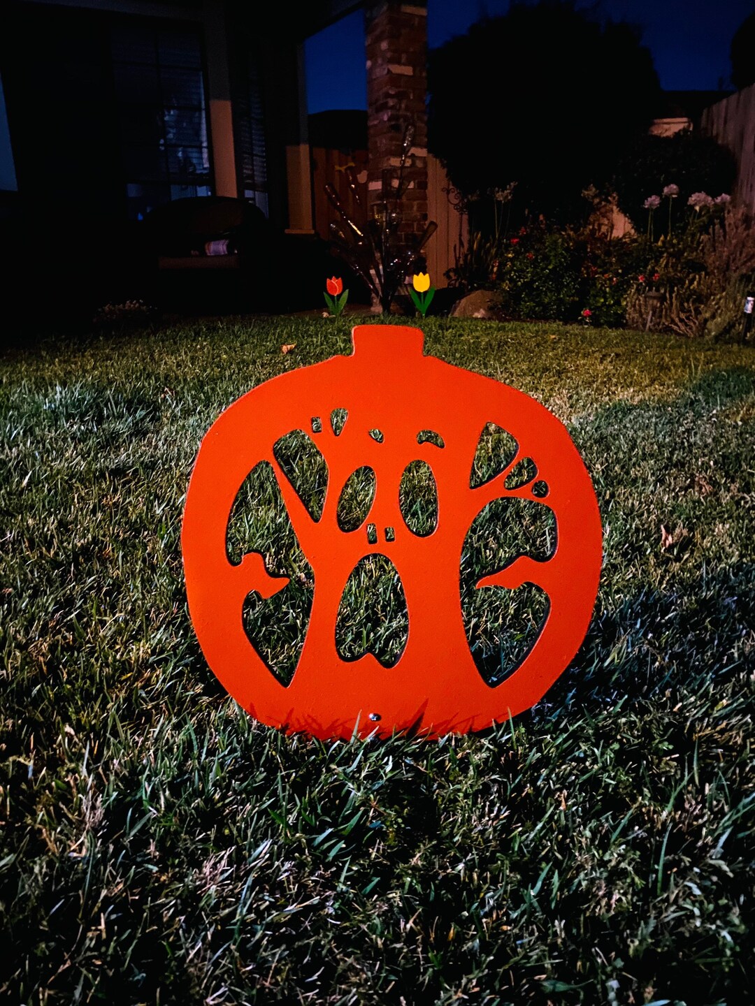 Halloween Scary Jack O' Lantern Tree Outdoor Decoration, Pumpkin Yard ...