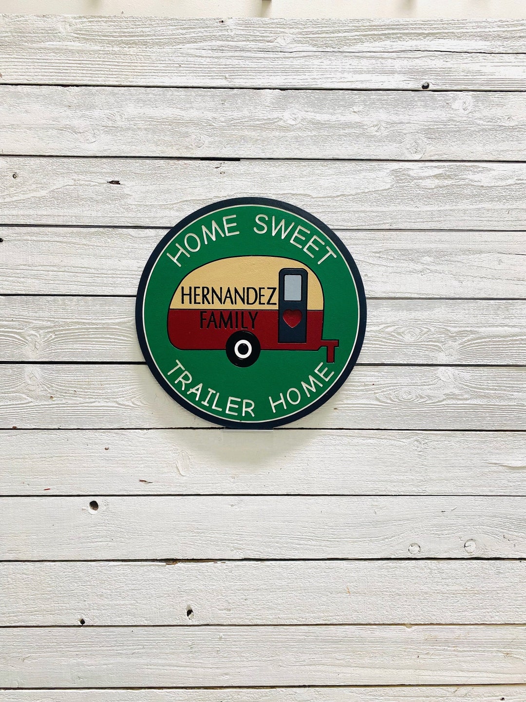 Home Sweet Trailer Home, Camping Trailer Sign, Personalized, Engraved ...