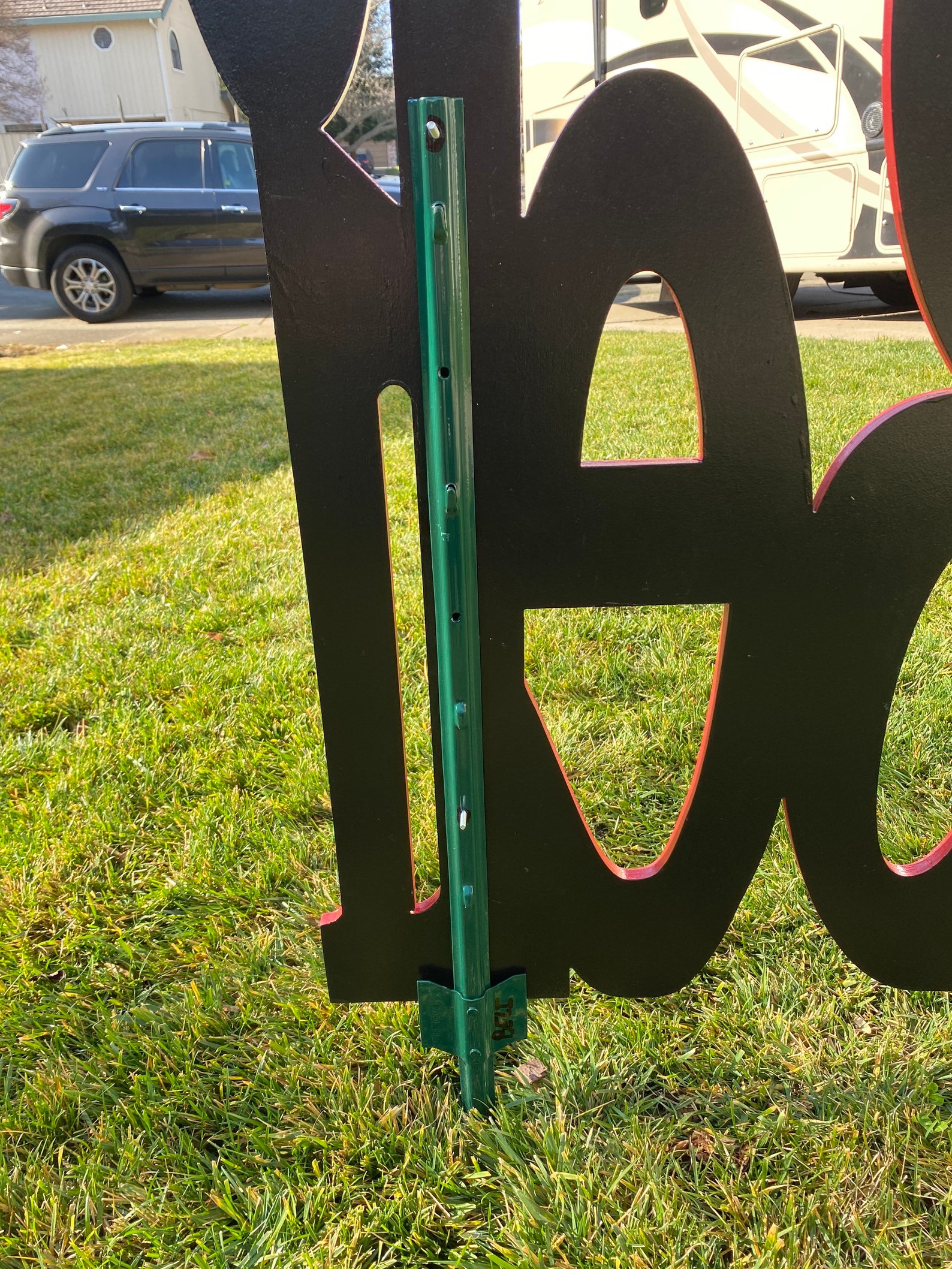 Believe Christmas Holiday Yard Sign With Santa Hat Large size | Etsy