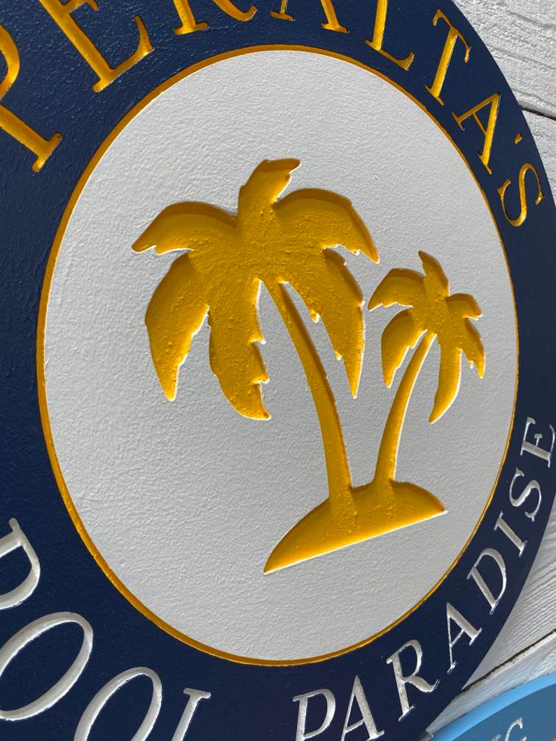 Pool Paradise Rules Engraved Wood Surf Board Signs - Etsy