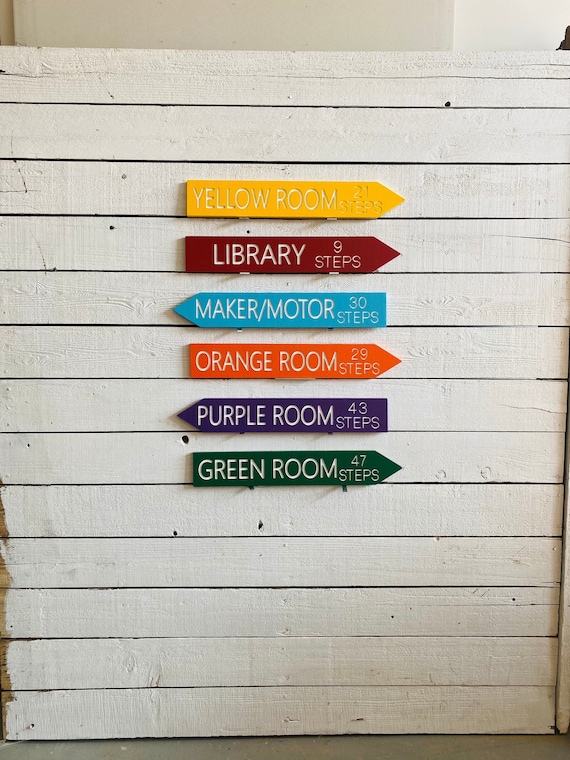 Set of 6 Informational Arrows for Schools or Backyards - Etsy