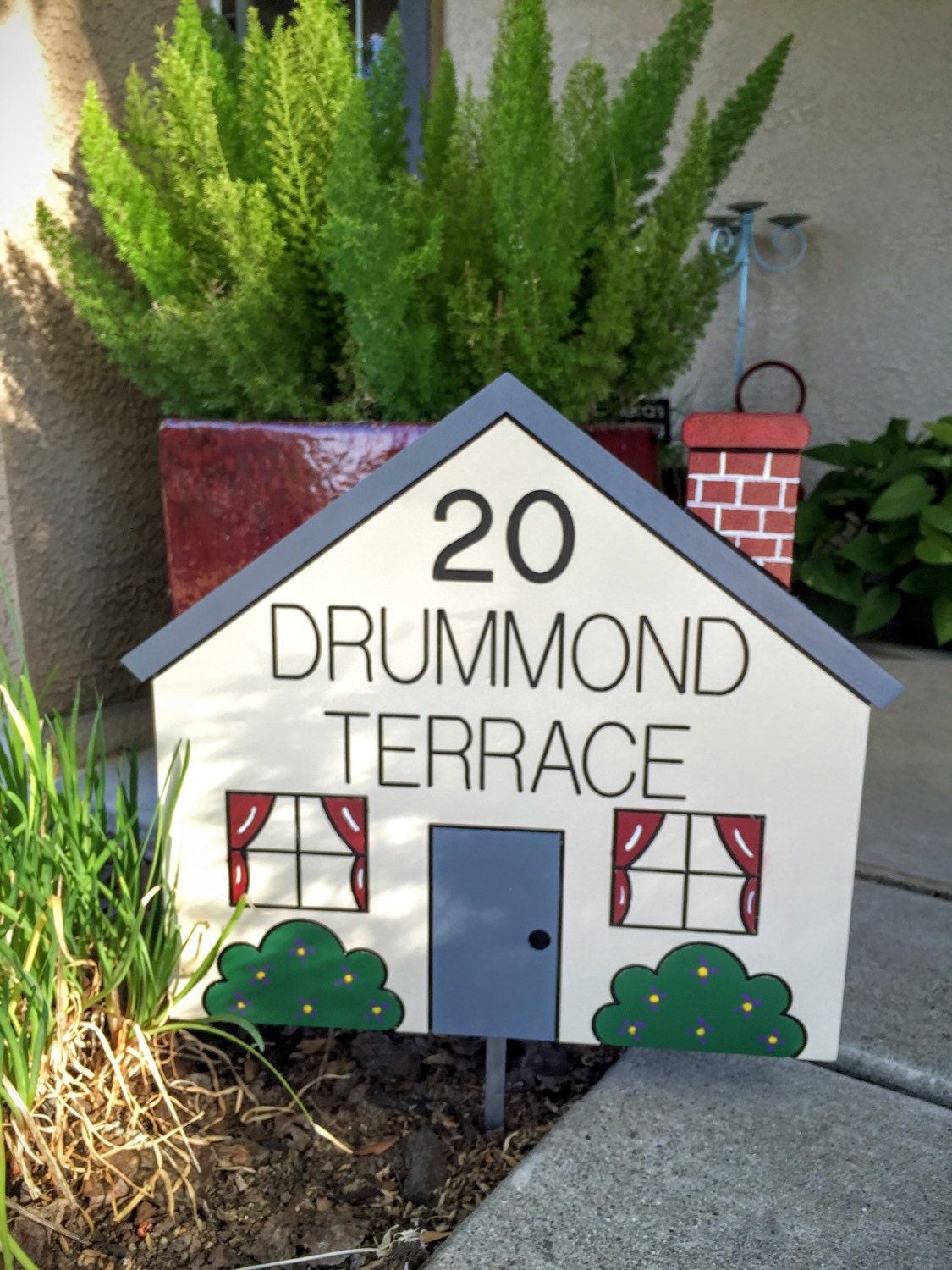 House Address Sign Engraved On A House | Etsy