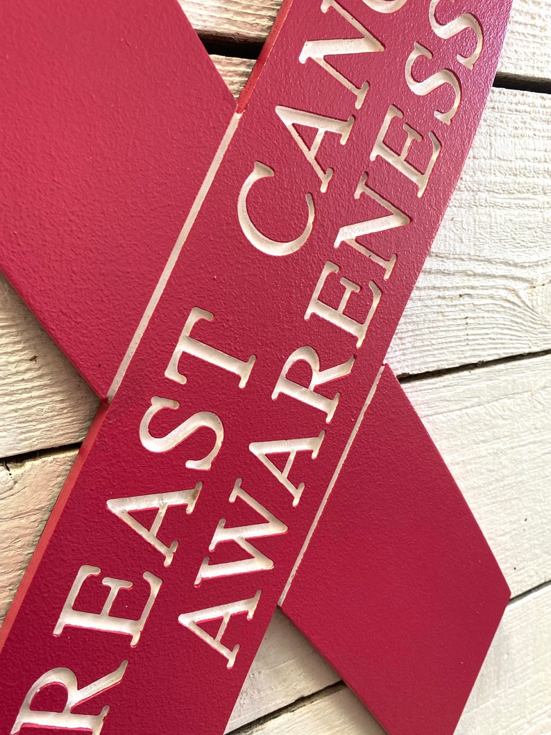 Breast Cancer Awareness Engraved Wood Sign - Etsy