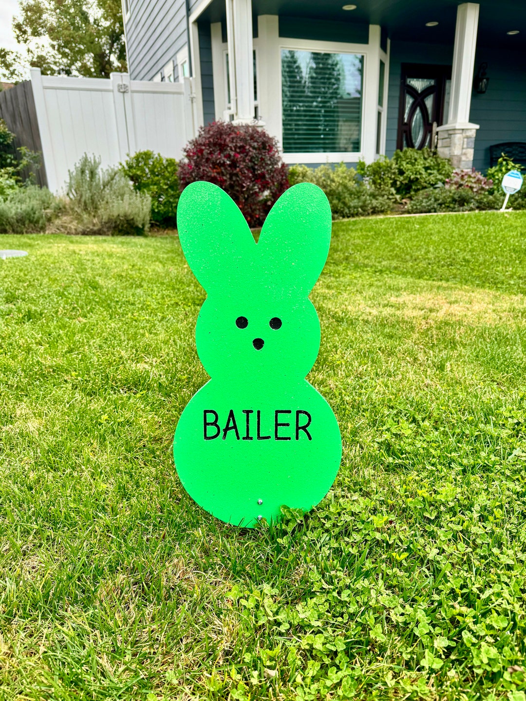 Personalized Peep Easter Bunny Wood Sign With Name Engraving, Easter ...