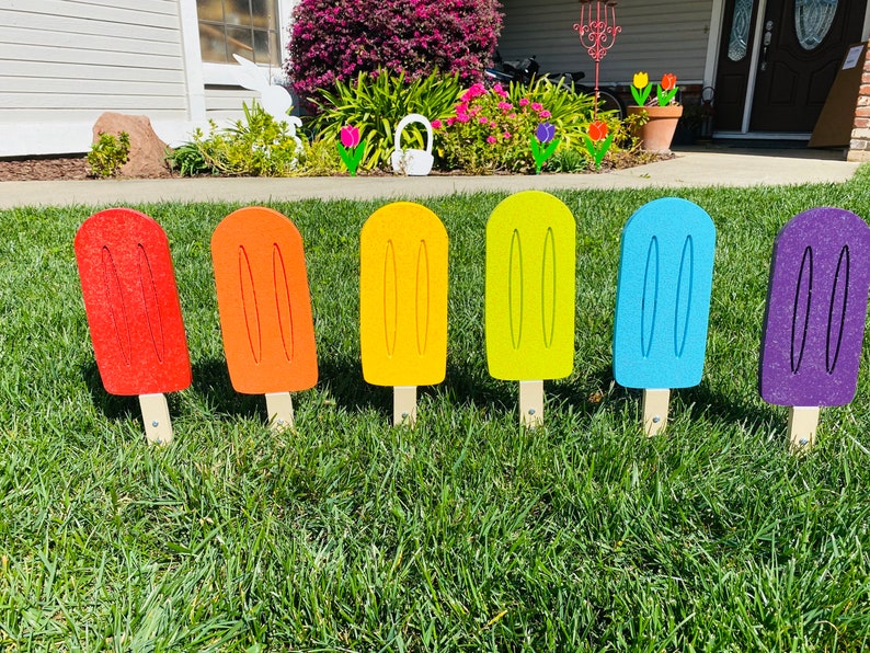 Set of 6 Popsicles Summer Poolside Decor | Etsy