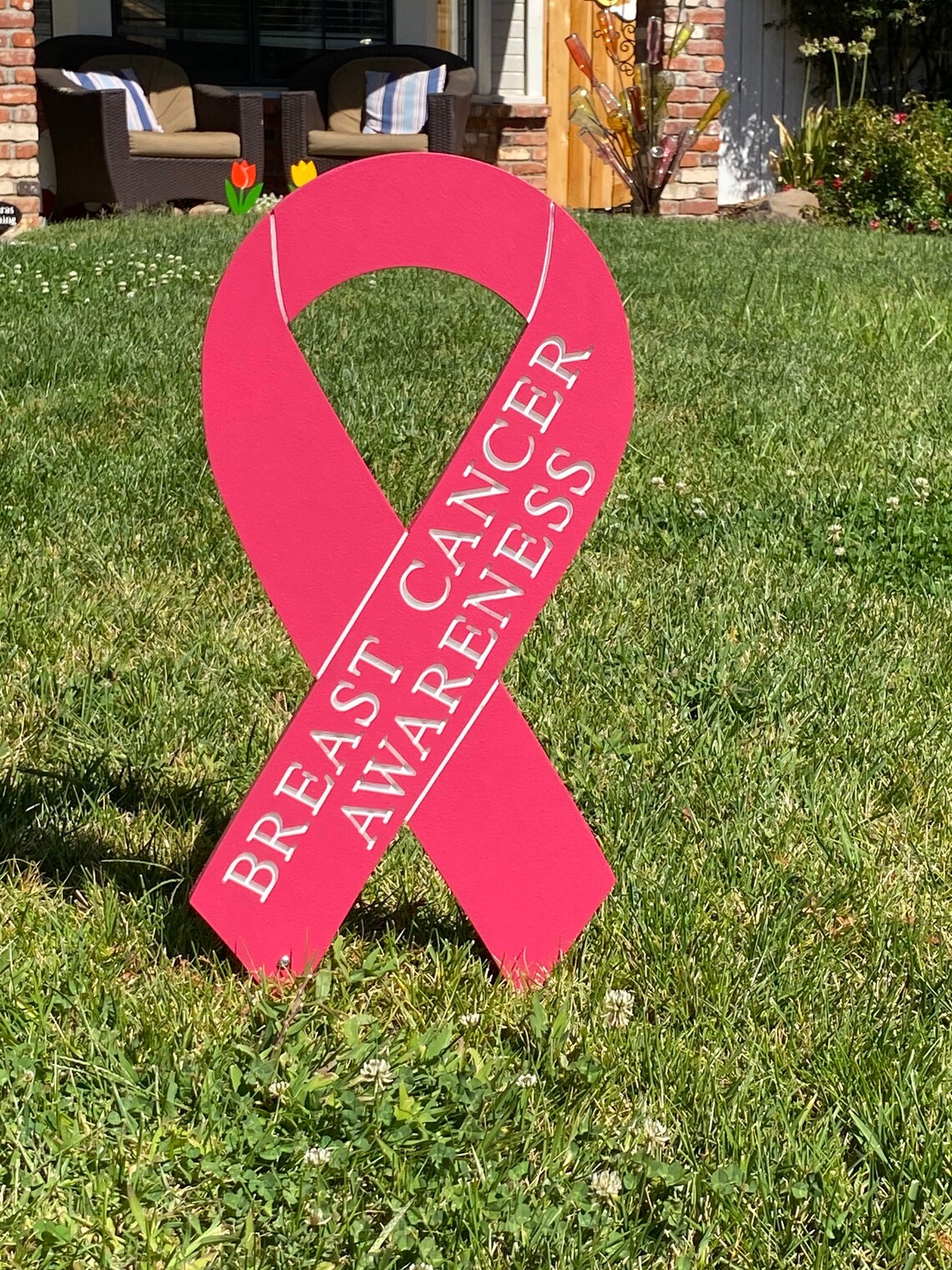 Breast Cancer Awareness Engraved Wood Sign - Etsy