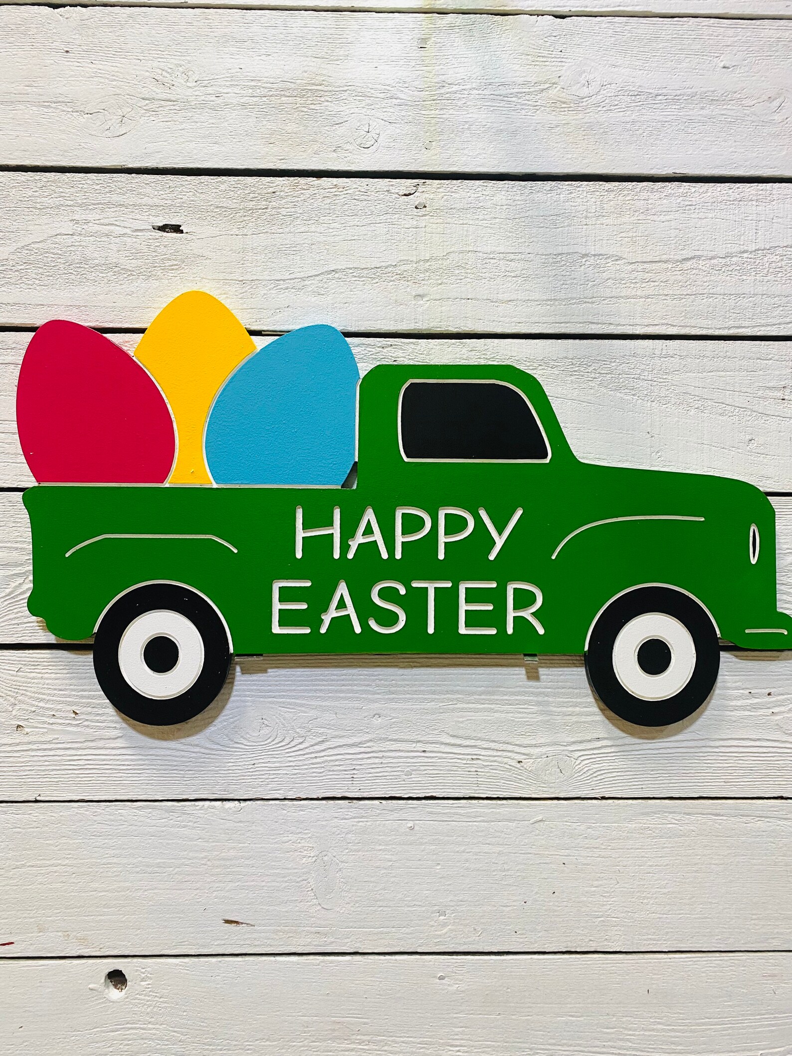 Happy Easter Vintage Truck, Easter Egg Springtime Decoration - Etsy
