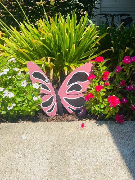 Butterfly Wood Garden Sign Outdoor Decoration - Etsy
