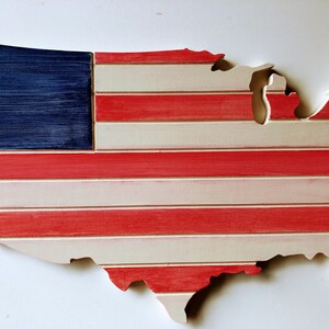 Distressed United States Wood Map - Etsy