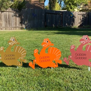 Thanksgiving Turkey Running Wood Yard Art - Etsy