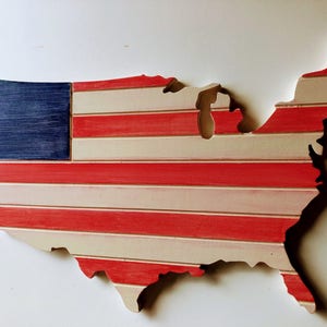 Distressed United States Wood Map - Etsy