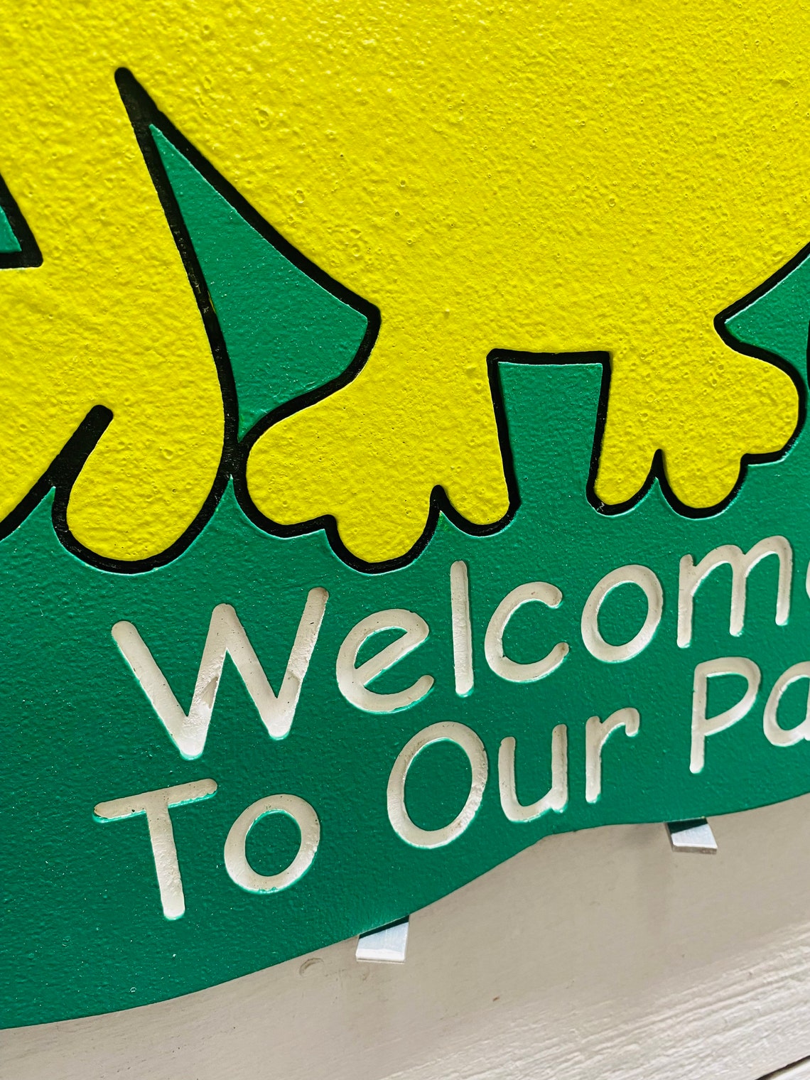 Welcome to Our Pad Frog on Lily Pad Engraved Wood Outdoor - Etsy