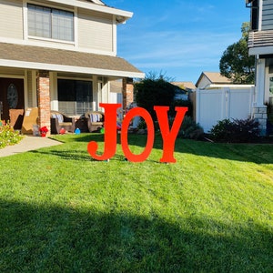 JOY Large Letters Outdoor Christmas Holiday Yard Art Sign - Etsy