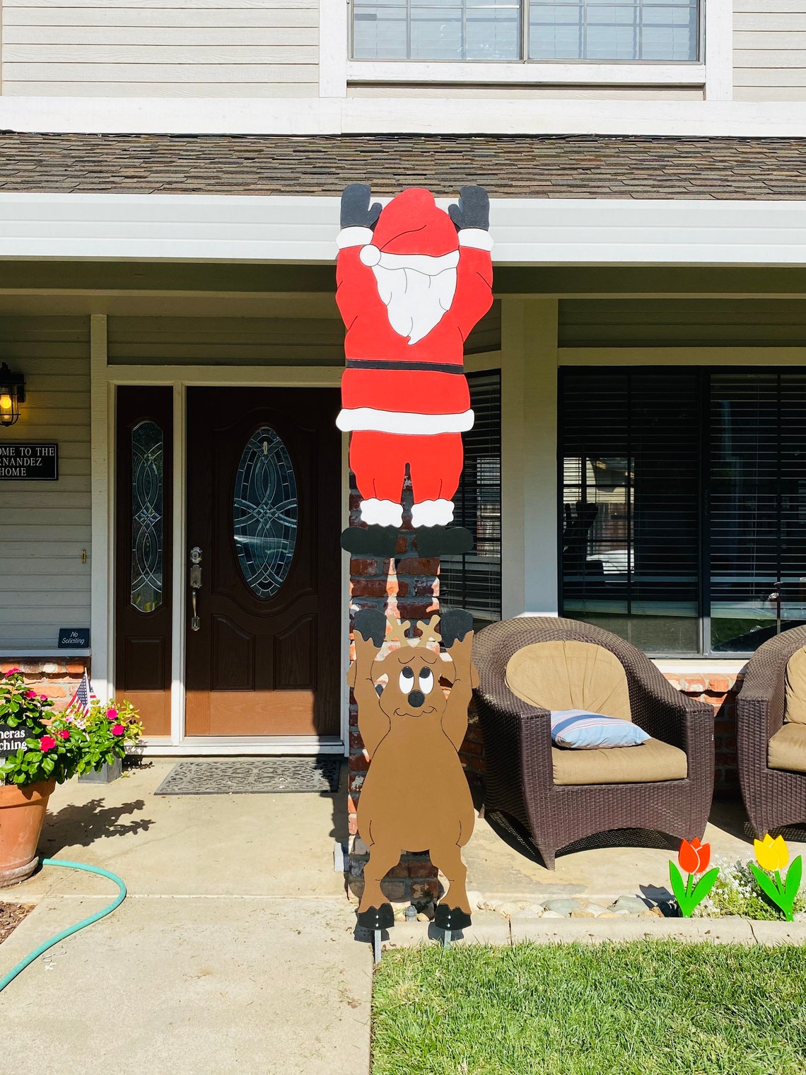 Santa Falling off the Roof Christmas Outdoor Yard Art | Etsy