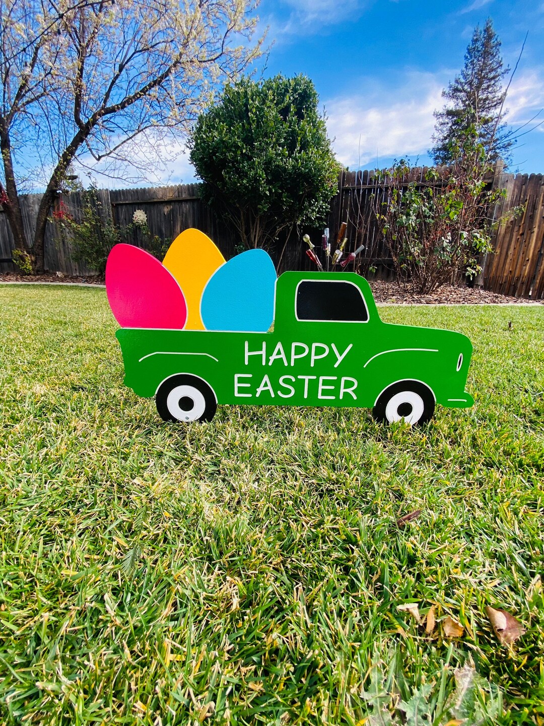 Happy Easter Vintage Truck, Easter Egg Springtime Decoration - Etsy