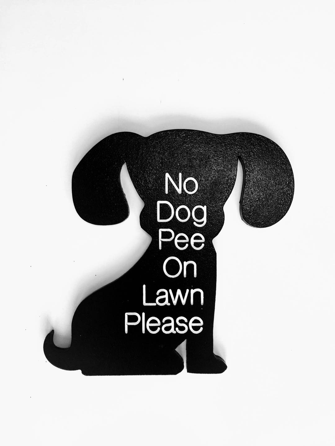 No Dog Pee Lawn Sign, Weatherproof Dog Silhouette Plaque - Etsy
